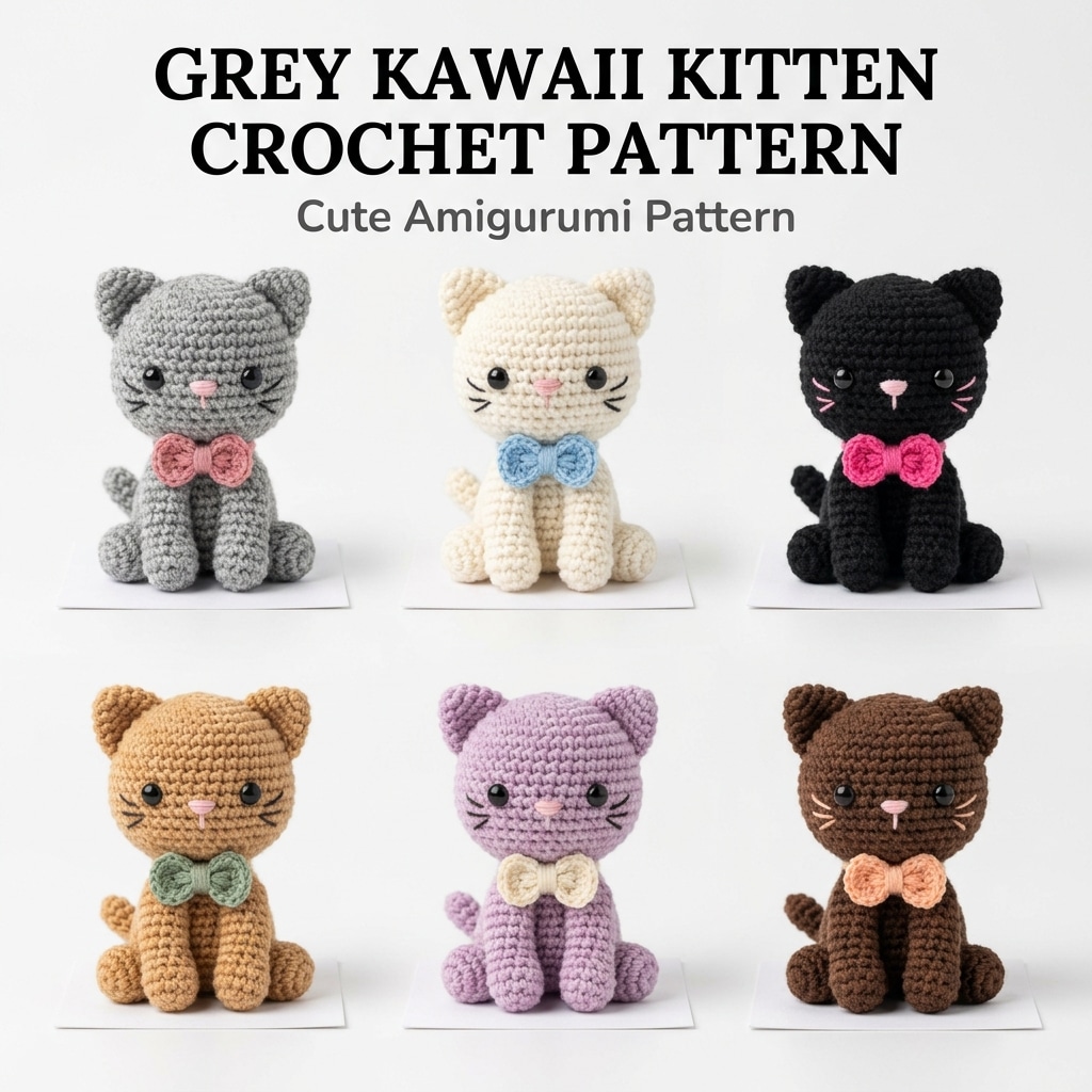 Cute Cat Amigurumi Crochet Pattern FREE